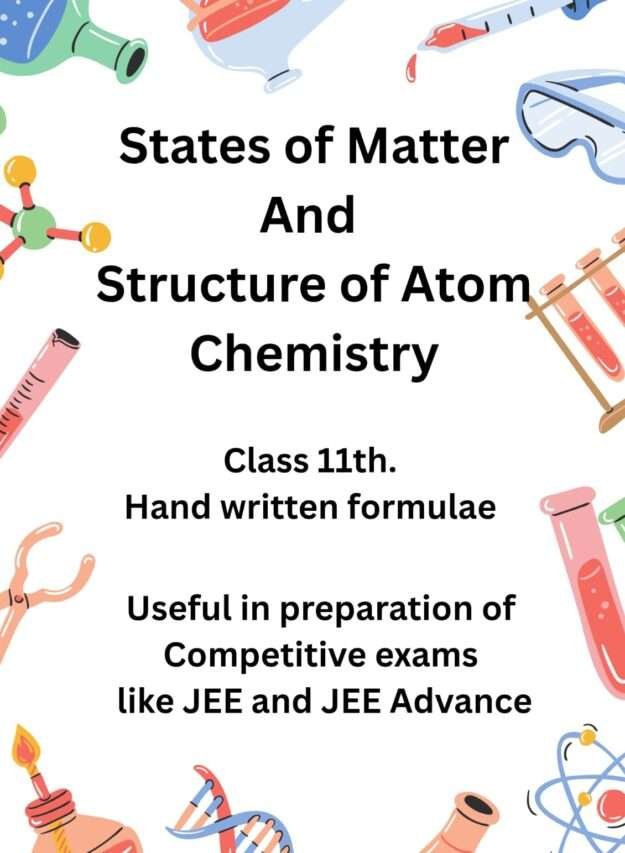 Chemistry Structure of Atom and States of Matter Formulas - Studigoo ...