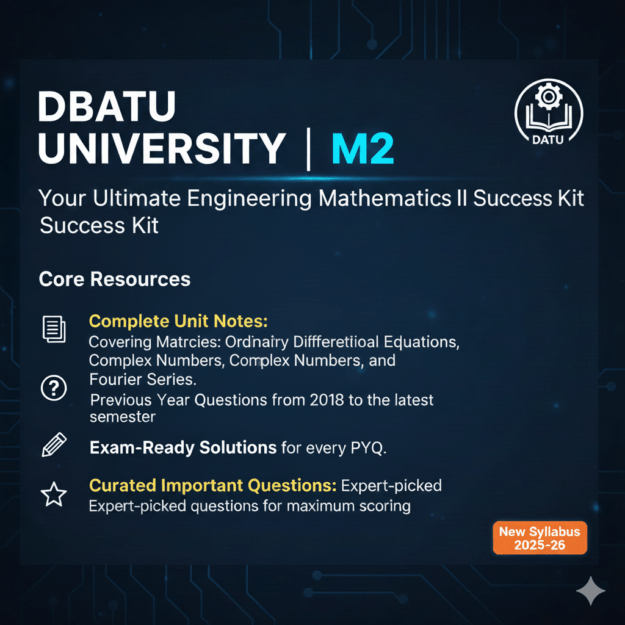M2 DBATU UNIVERSITY M2 🔥NOTES ALL UNITS 🔥ALL PYQ WITH SOLUTION ...
