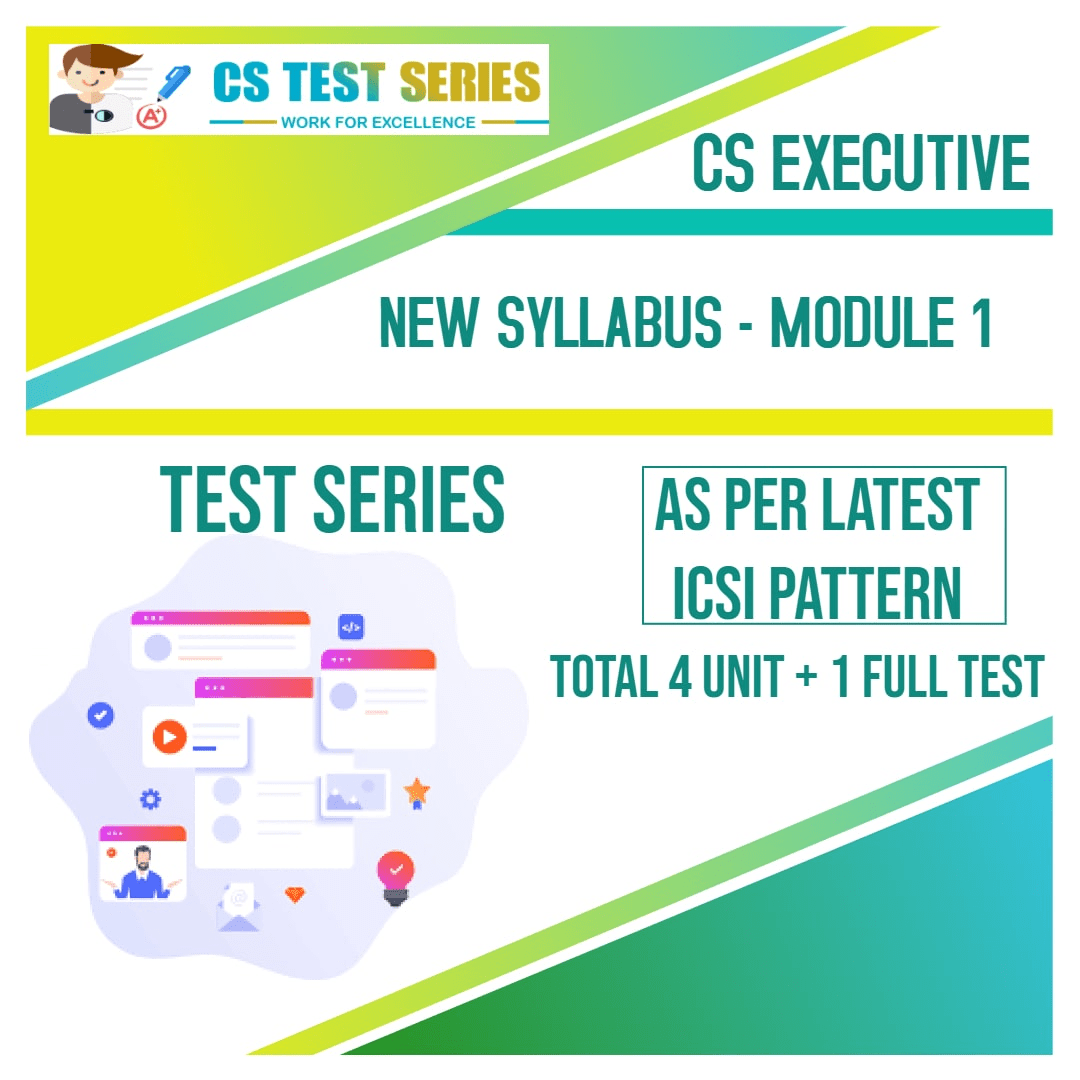 Cs Executive Test Series New Syllabus Module 1 All 4 Subjects 4 Unit