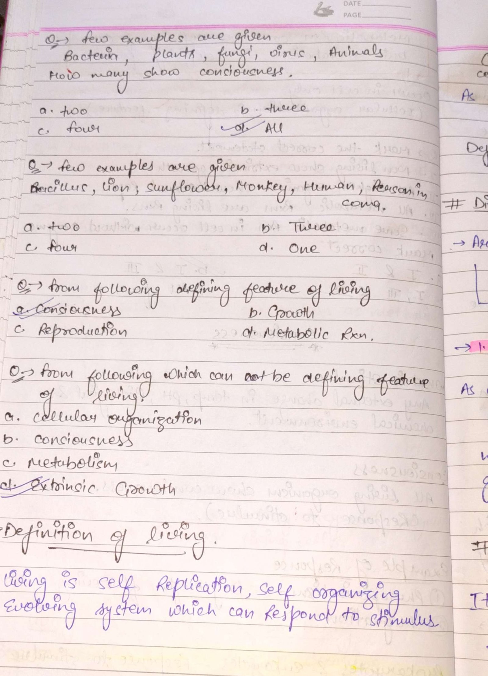 Living world notes - StudiGoo
