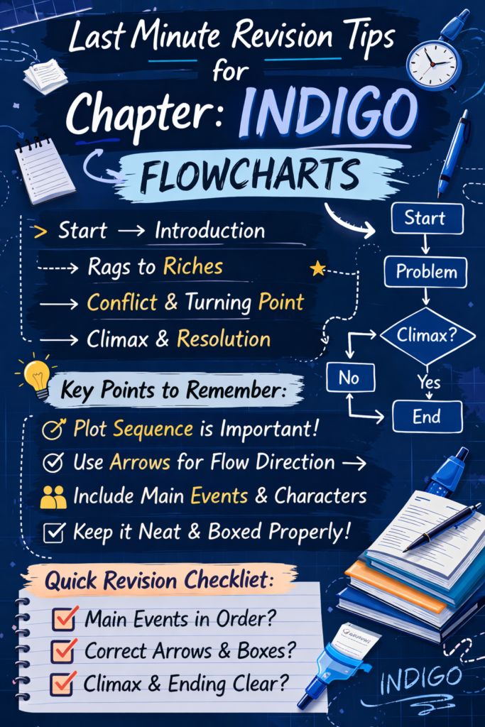 Last Minute Revision Flowcharts – Indigo | Class 12 CBSE English ...